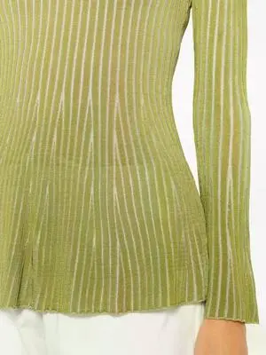 ROSANNA OCAMPO Lola Ribbed-knit Long-sleeve Sweater