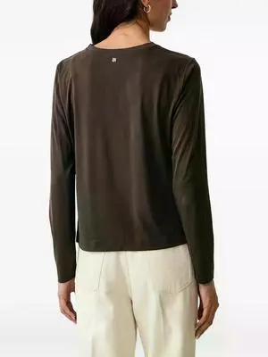 MOS MOSH Ami Draped Long-sleeve T-shirt - Brown
