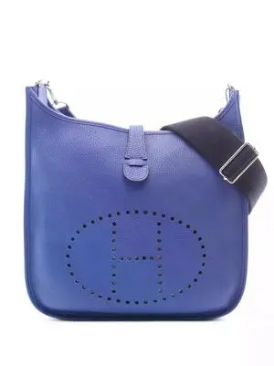 Hermès 2017 Gm Evelyn 3 Troyes Shoulder Bag Blue
