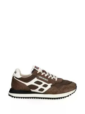 NAPAPIJRI Logo-patch Suede-panelled Sneakers - Brown