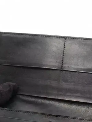 Bottega Veneta 2000s Intrecciato Leather Wallet - Black