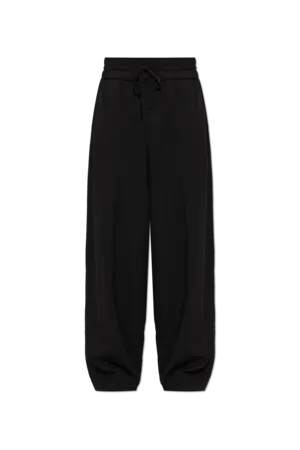 AMI Paris Straight-leg Wool Trousers - Black
