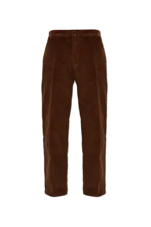 AMI Paris Straight-leg Corduroy Trousers - Brown