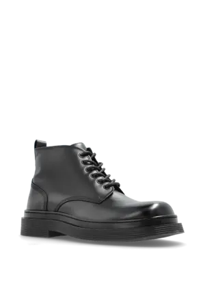 AMI Paris Leather Ankle Boots