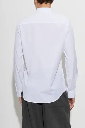AMI Paris Cotton Shirt With Embroidered Logo