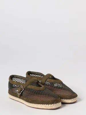 Alaïa Alaia Perforated Suede Mary Jane Espadrilles With Jute Sole - Green