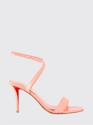 CHRISTIAN LOUBOUTIN Miss Z Patent Leather Stiletto Heeled Sandals With Ankle Strap - Pink