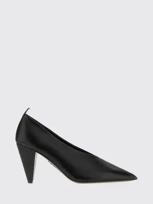 Loewe Origami Cubic Smooth Lambskin Leather Pumps With Cone Heel - Black