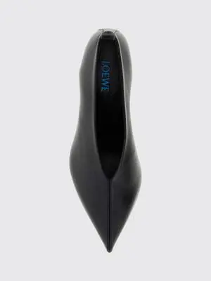 Loewe Origami Cubic Smooth Lambskin Leather Pumps With Cone Heel - Black