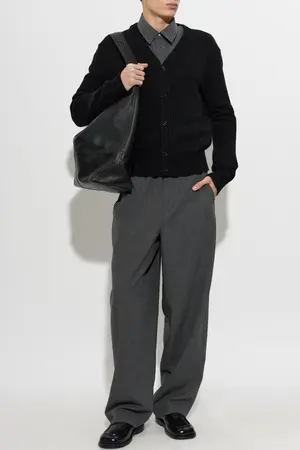 AMI Paris Cashmere Cardigan With Embroidered Logo
