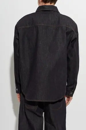 AMI Paris Denim Shirt With Logo