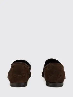 Gucci Como Suede Loafers With Horsebit And Web Detail - Brown