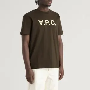 A.p.c. Vpc Logo T-shirt - Brown/ecru