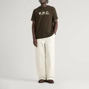 A.p.c. Vpc Logo T-shirt - Brown/ecru