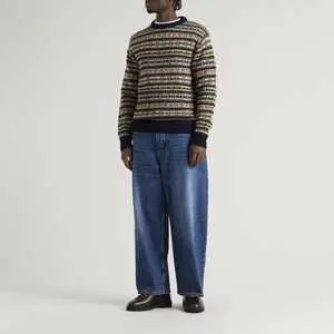 Barbour Scottish Made Fairisle Crew - Navy