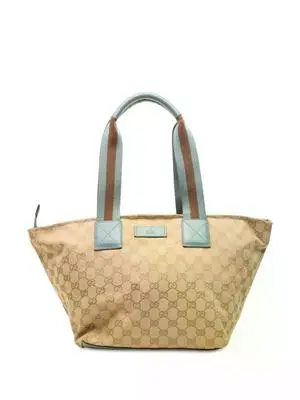 Gucci 2000-2015 Gg Canvas Web Tote Bag - Neutrals
