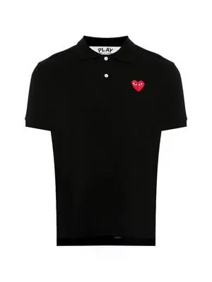 Comme Des Garçons Play Heart-patch Polo Shirt