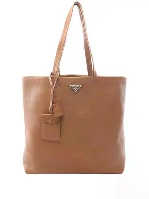 Prada 2013-2026 Vitello Daino Tote Bag - Brown