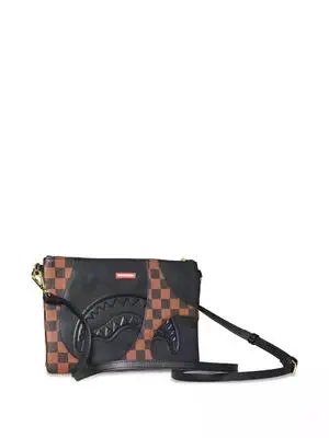 SPRAYGROUND Checkered Shark-mouth Clutch Bag - Black