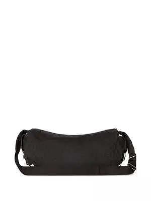 Gucci Gg Logo Buckle Shoulder Bag - Black