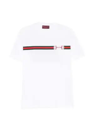 Gucci Stripe Detail T-shirt - White