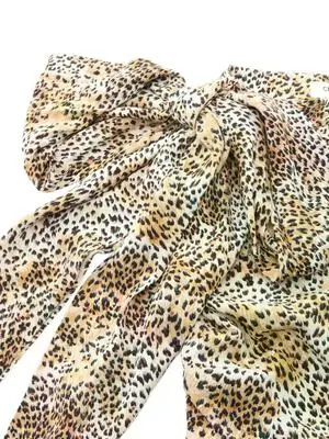 Celine 2020s Leopard-print Draped Midi Skirt