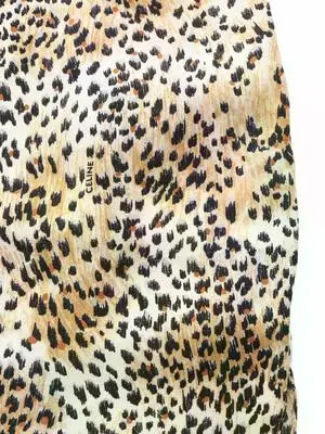Celine 2020s Leopard-print Draped Midi Skirt