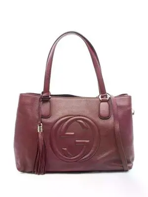 Gucci 2010s Soho Interlocking G Tote Bag - Red