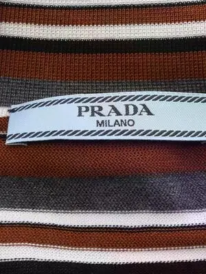Prada 2010s Striped Polo Shirt