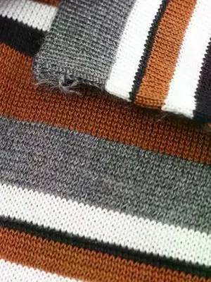 Prada 2010s Striped Polo Shirt - Brown
