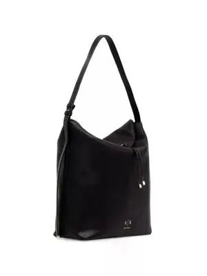 Armani Exchange Logo-print Drawstring Tote Bag - Black