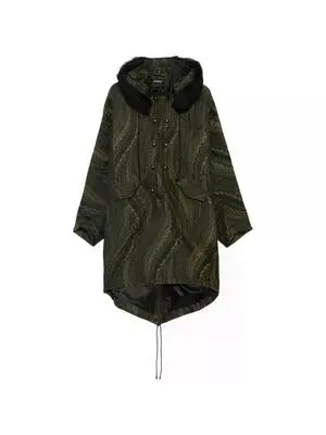 KIKO KOSTADINOV Bittern Leaf-jacquard Hooded Poncho