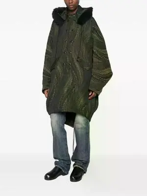 KIKO KOSTADINOV Bittern Leaf-jacquard Hooded Poncho