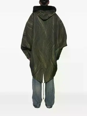 KIKO KOSTADINOV Bittern Leaf-jacquard Hooded Poncho