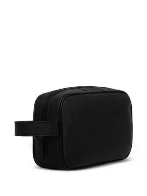 Armani Exchange Logo-patch Wash Bag - Black