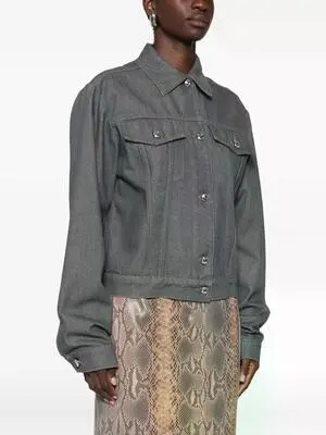 Sportmax Button-up Denim Jacket - Grey