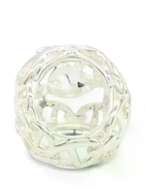 Hermès 2010s Chaine D'ancre Enchainée Cut-out Ring - Silver