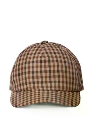 DONDUP Gingham-check Baseball Cap - Brown