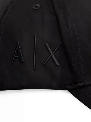 Armani Exchange Embroidered-logo Baseball Cap - Black