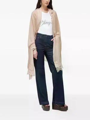 BLUGIRL Lace-trim Scarf - Neutrals
