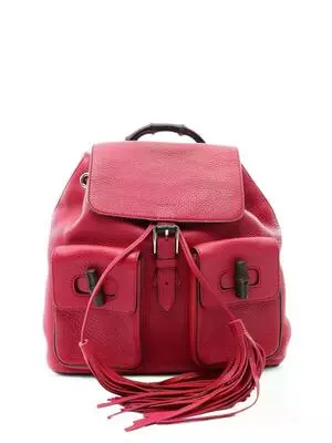 Gucci 2010s Bamboo Tassel Backpack - Pink