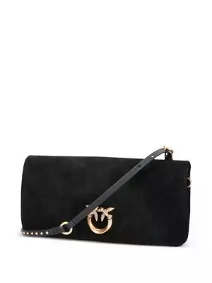 Pinko Suede Shoulder Bag - Black