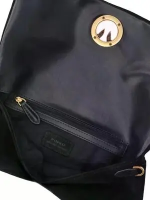 Pinko Suede Shoulder Bag - Black