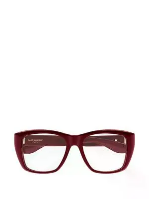 Saint Laurent Square-frame Glasses - Red