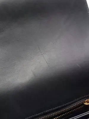 Saint Laurent 2000s Universite Leather Shoulder Bag - Black