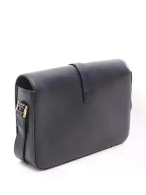 Saint Laurent 2000s Universite Leather Shoulder Bag - Black