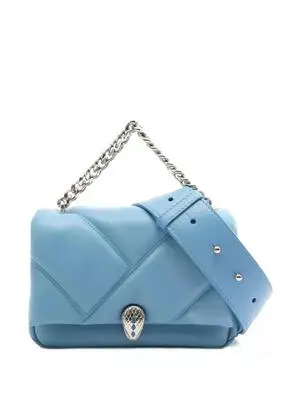 BVLGARI 2010s Mini Serpenti Cabochon Cross Body Bag - Blue