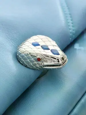 BVLGARI 2010s Mini Serpenti Cabochon Cross Body Bag