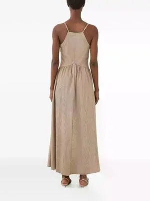 ELEH Button-up Flared Maxi Dress