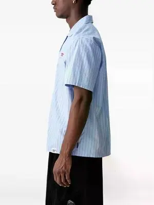NEIGHBORHOOD Vertical-stripe Logo-embroidered Shirt